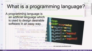 PPT ON PROGRAMMING LANGUAGES AN THEIR TYPES.ppt