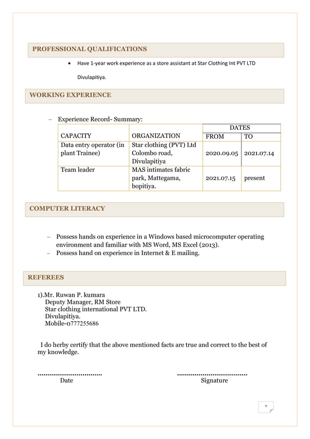 Lakshitha maduranga CV - for data entry clerck | PDF | Business Administration | Business
