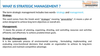 Strategic Management Process and its Description | PPTX