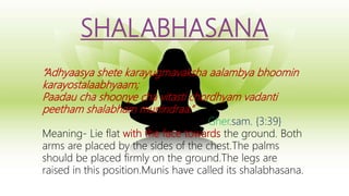yoga SHALABHASANA asasna LNIPE | PPTX