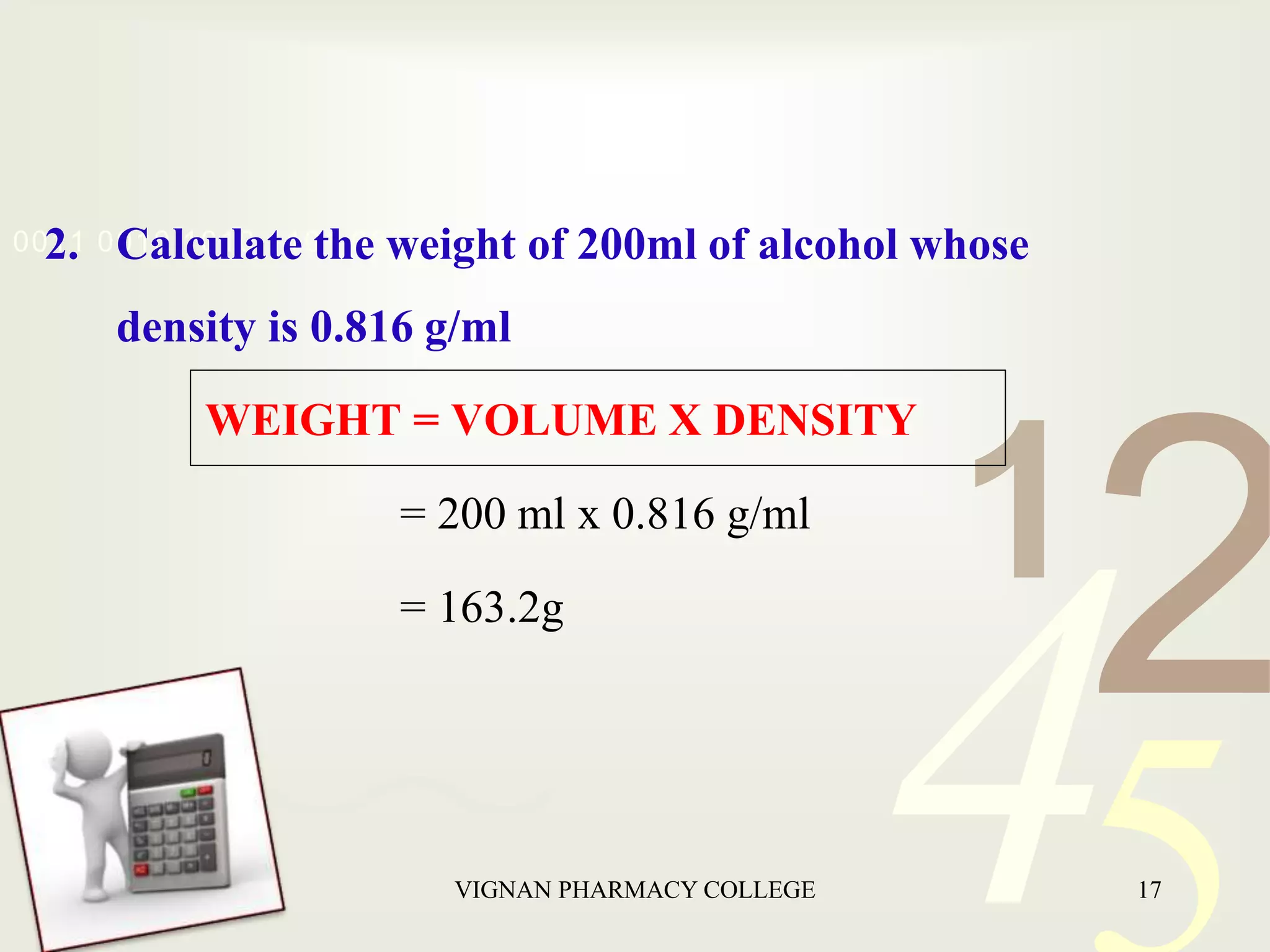 Pharmaceutical calculations | PPTX