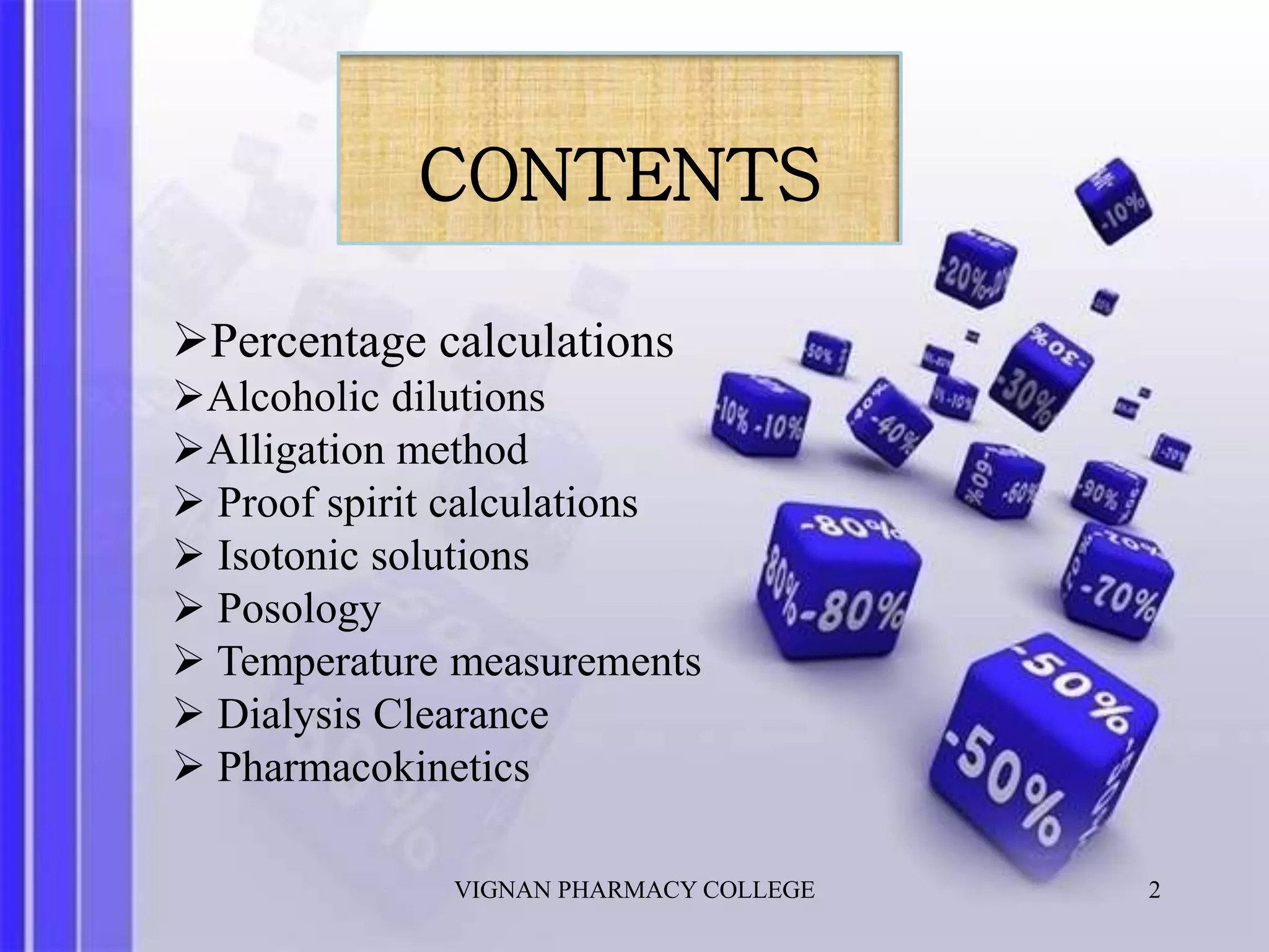 Pharmaceutical calculations | PPTX
