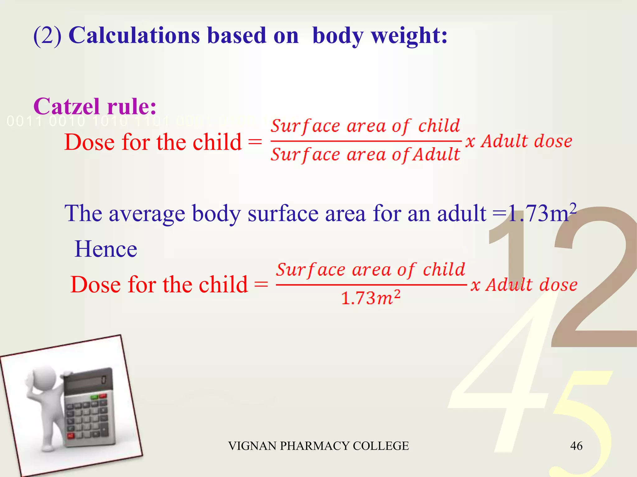 Pharmaceutical calculations | PPTX