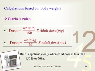 Drug Weight Based Calculations