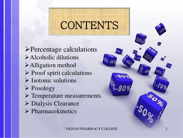 Pharmaceutical calculations