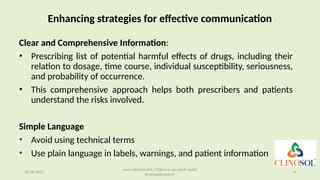 Enhancing strategies for effective communication of drug safety risks ...