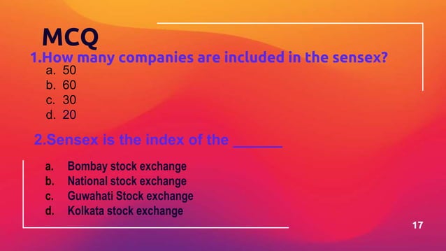 Bombay stock exchange (BSE) | PPT