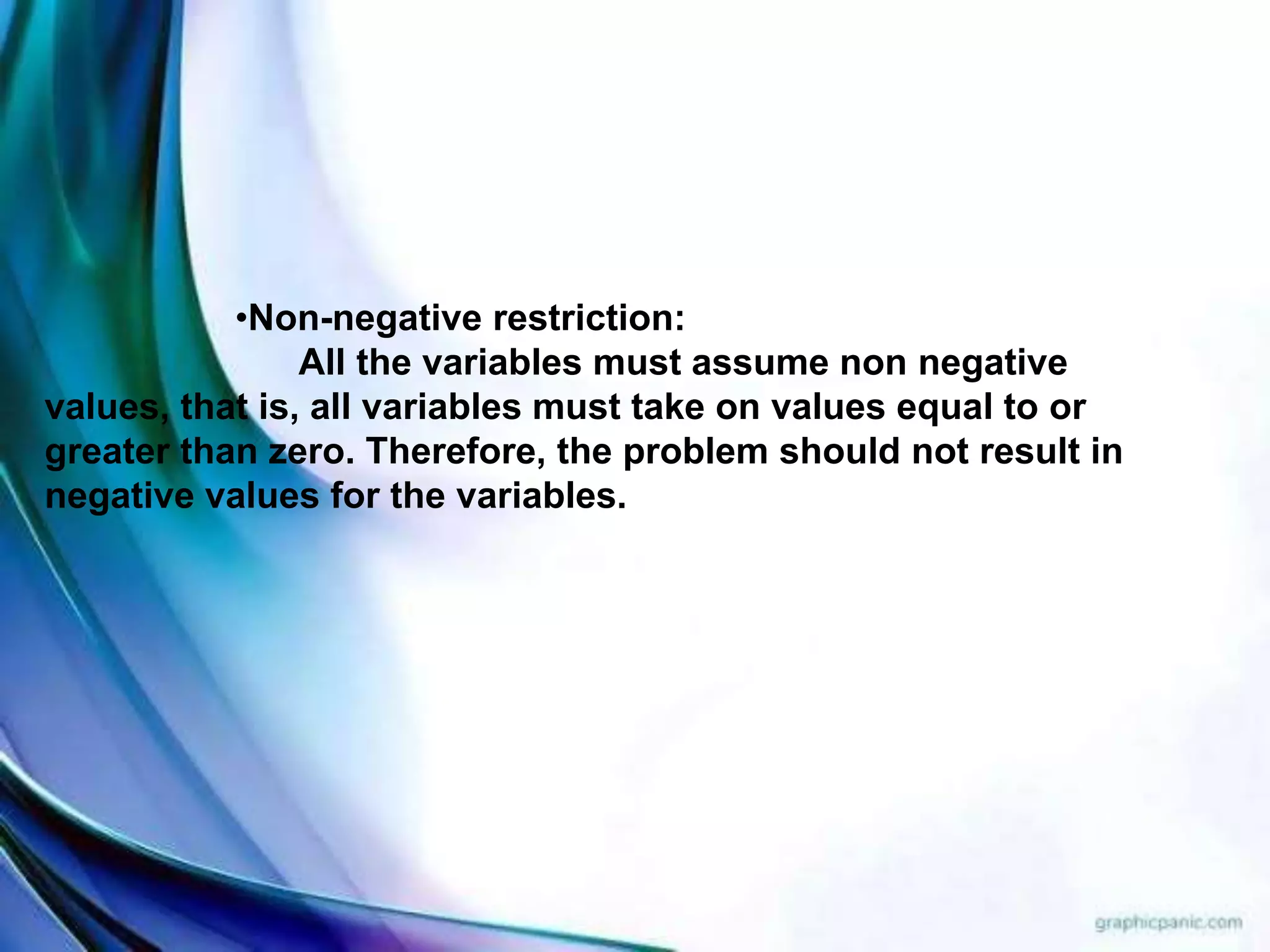 Mathematical formulation of lpp- properties and example | PPTX