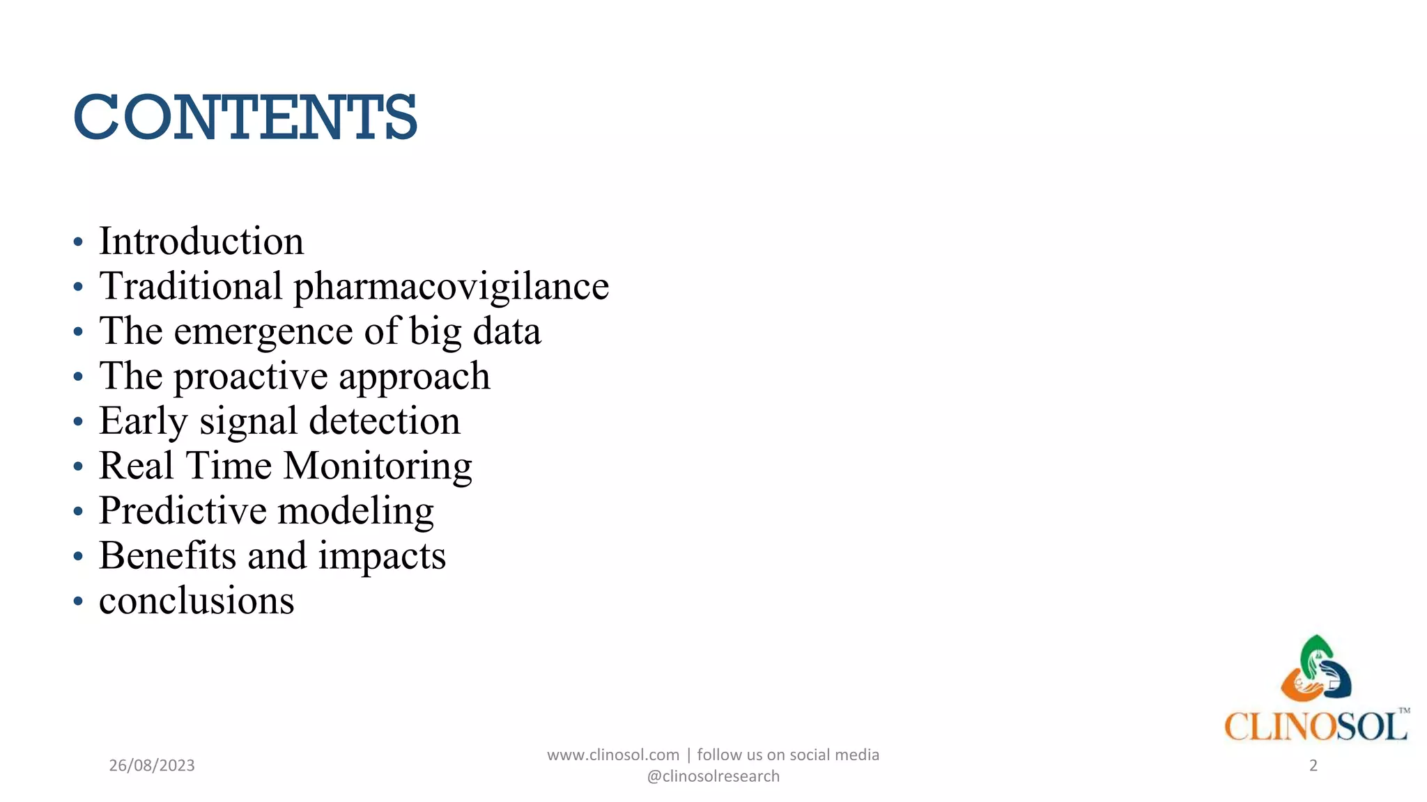 How Big Data Transforms Reactive Drug Safety to Proactive Pharmacovigilance | PPTX