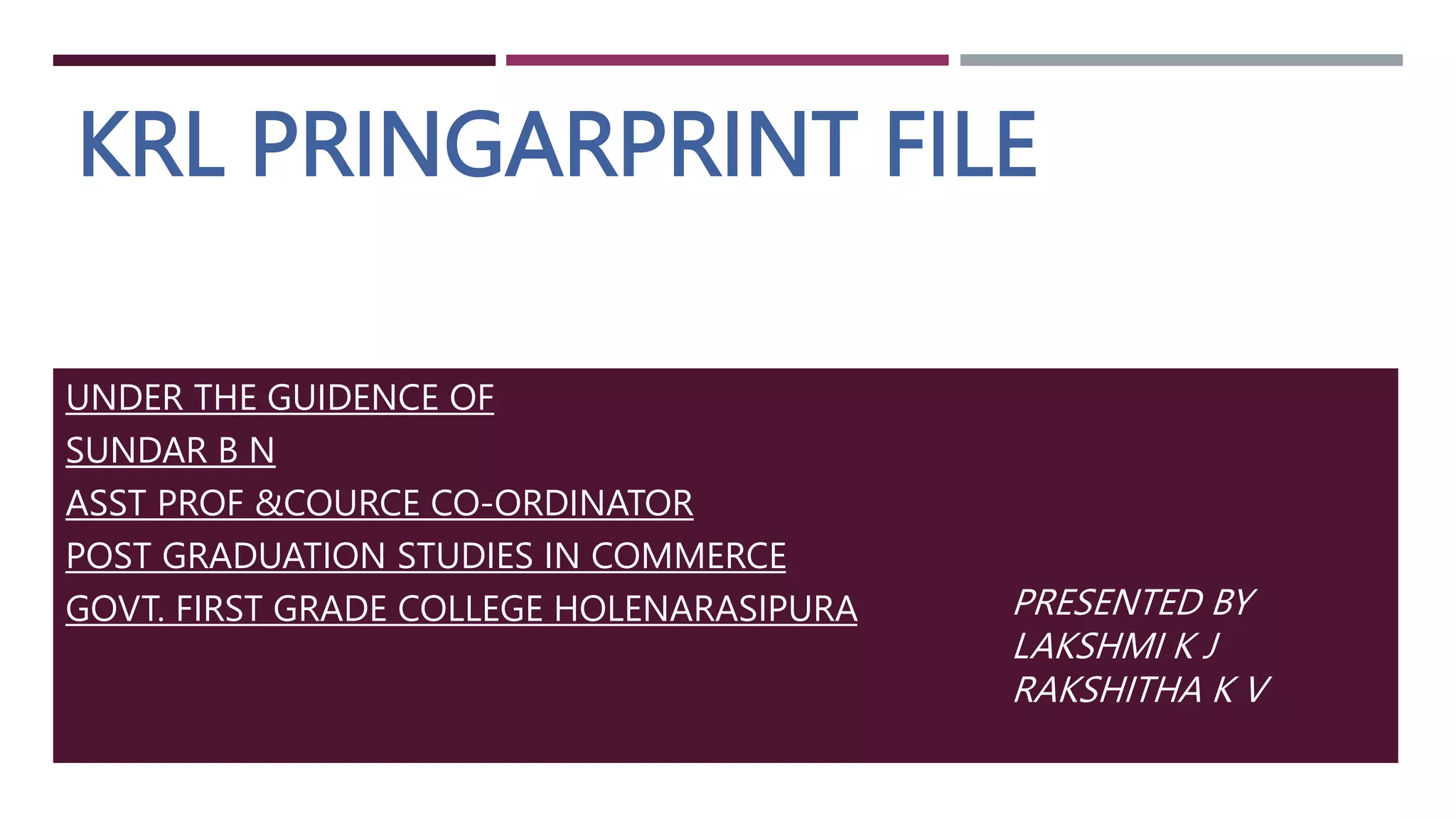 KRL fingerprint file | PPT