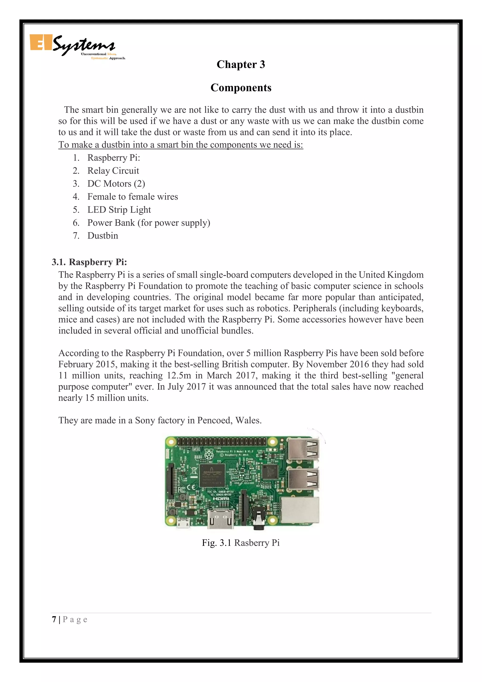 Project Report on Smart Dustbin | PDF