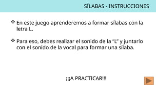 Aprende la letra L con juegos interactivos para niños | PPSX