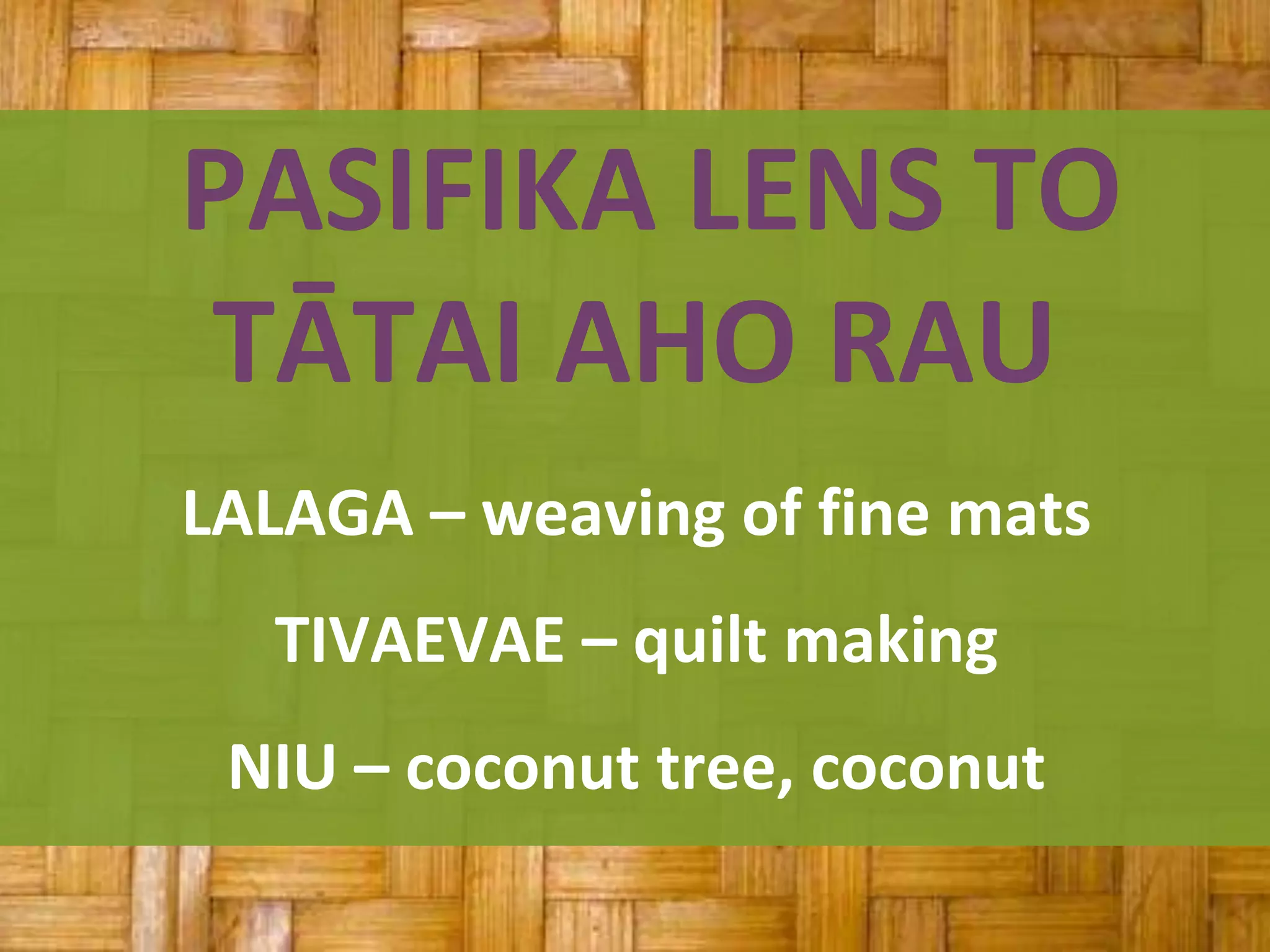 Lalaga tivaevae niu presentation | PPT