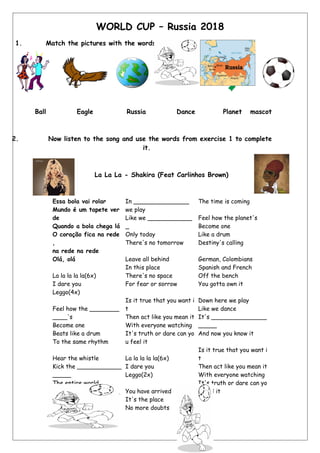 La la la shakira copa ingles | DOC