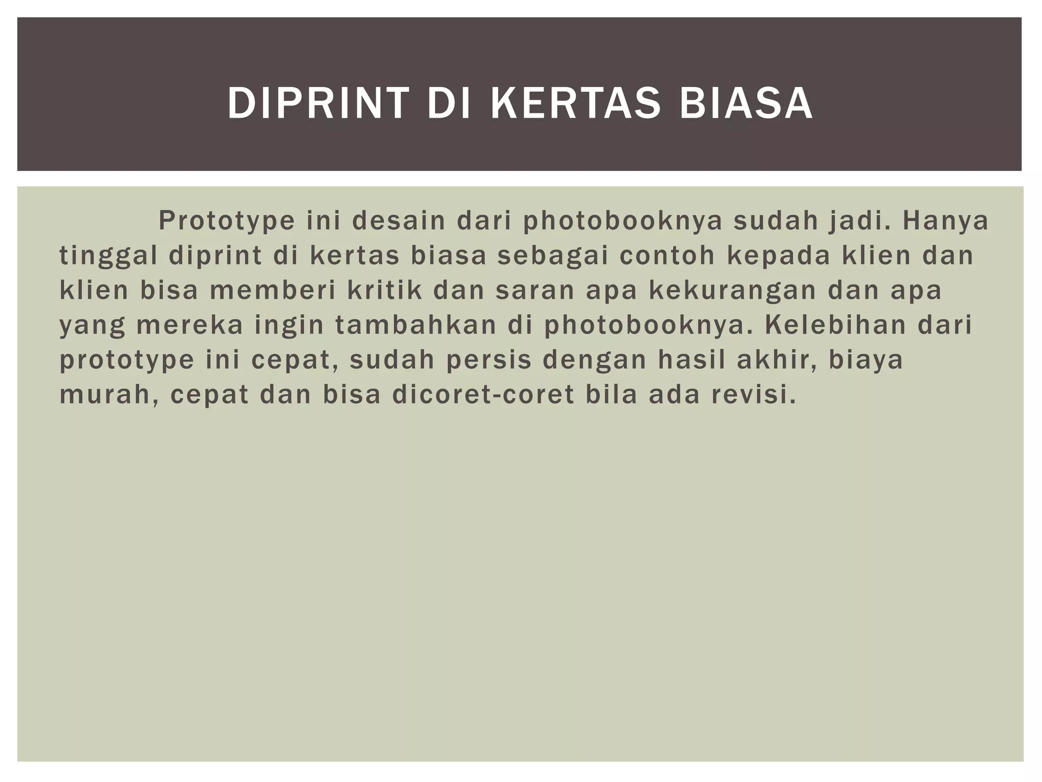 Macam-macam prototype dari Photobook | PPTX