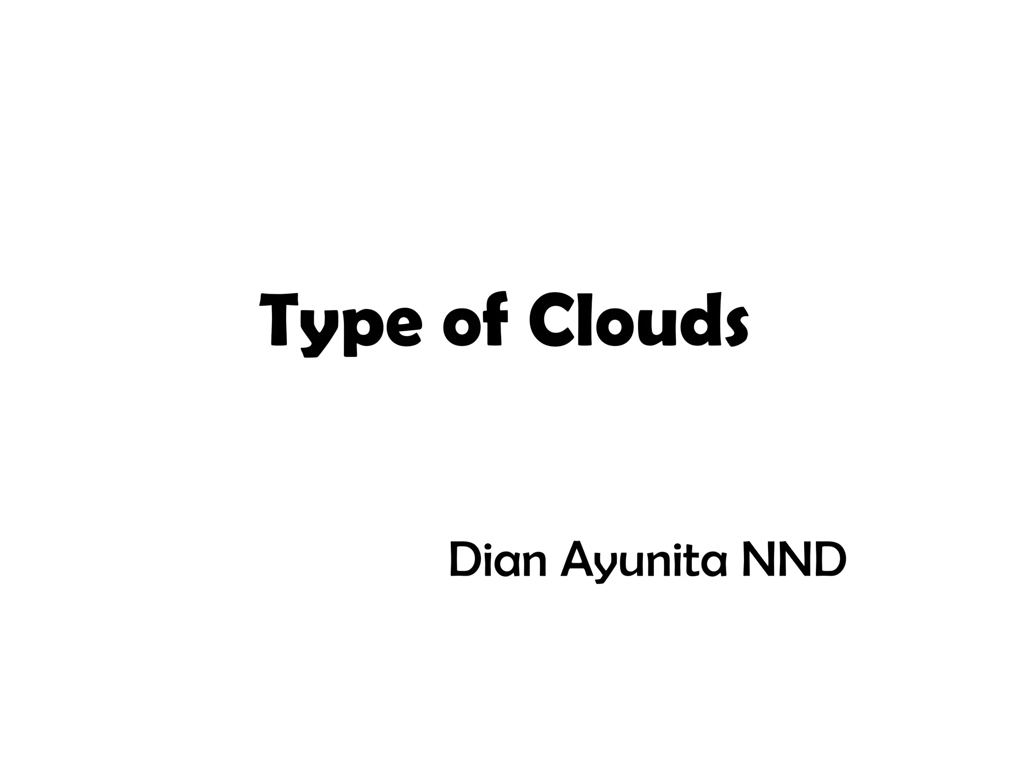 type of clouds | PPT
