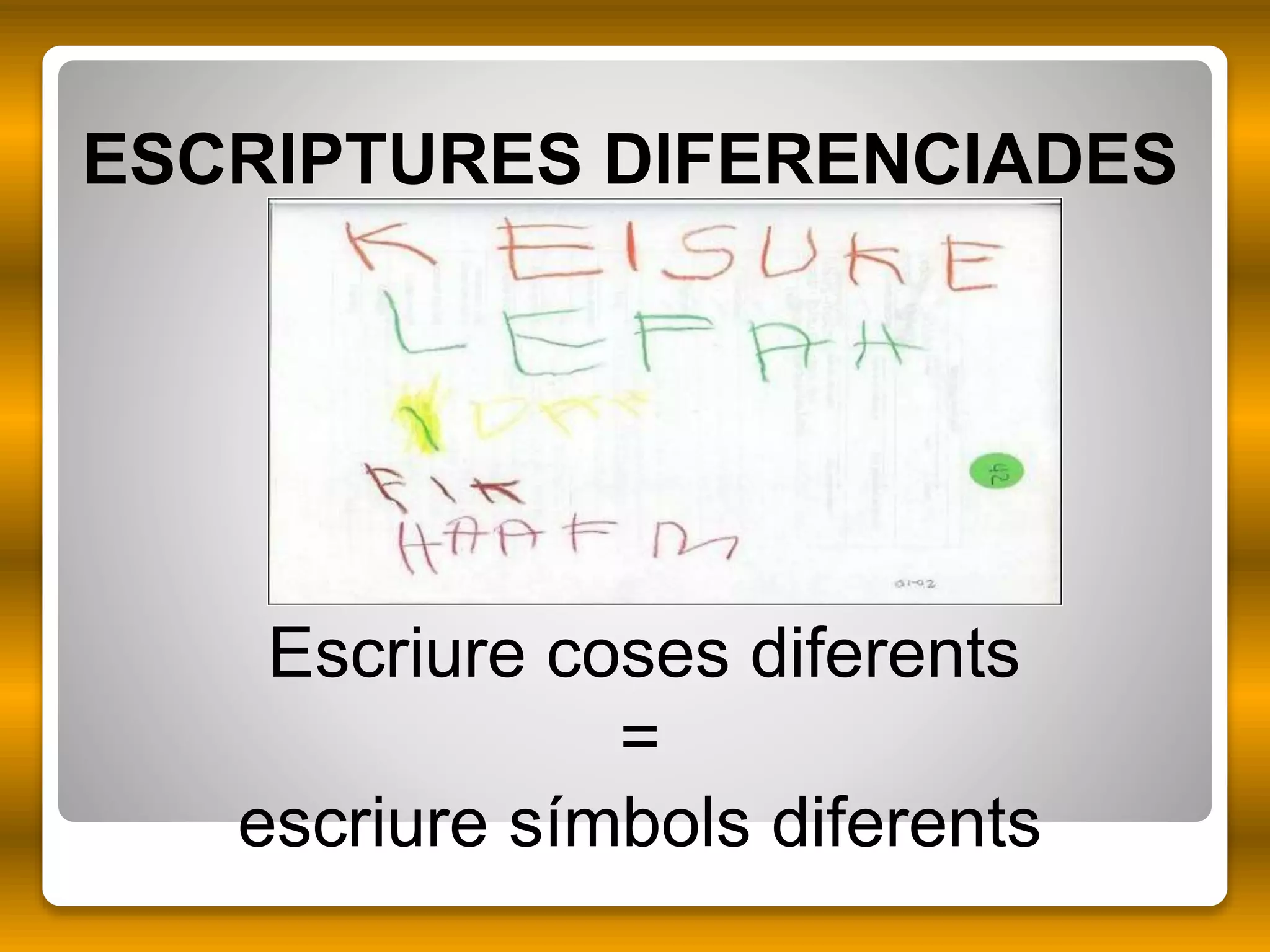 La lectoescriptura a l’etapa infantil | PPTX