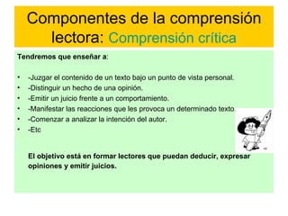 La lectura comprensiva | PPT