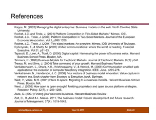 Analyzing Business Models in Communications-enabled applications | PPT