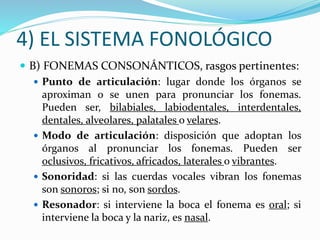 La lengua como sistema. fonética | PPTX