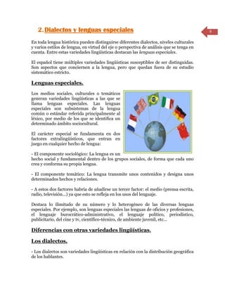 La lengua y sus niveles | DOCX