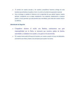 La letra oficial del himno nacional es la siguiente | DOCX
