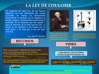 La ley de coulomb presentacion | PDF