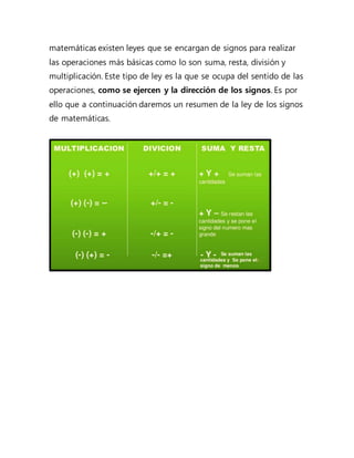 La ley de los signos | DOCX