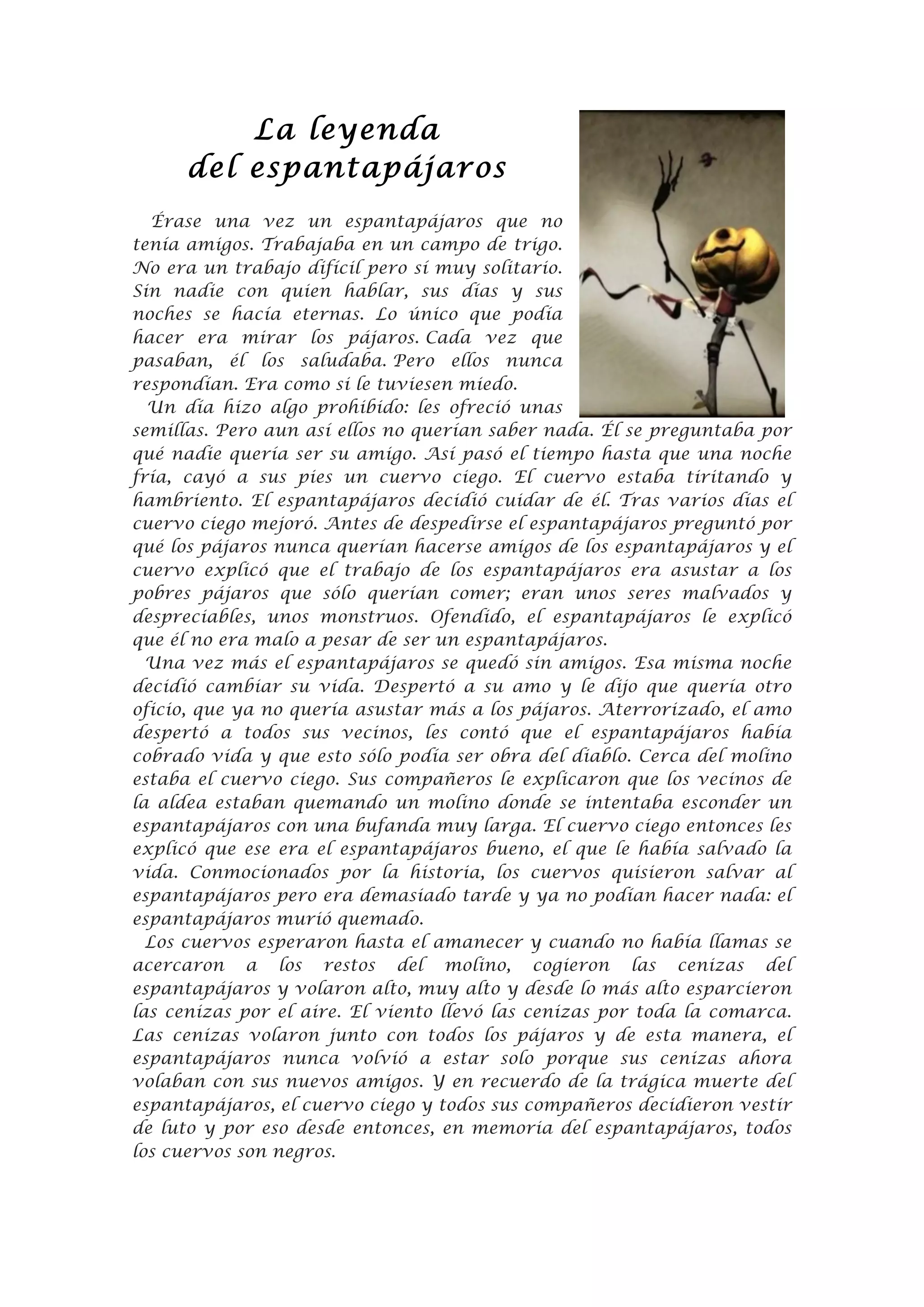 La leyenda del espantapájaros | PDF
