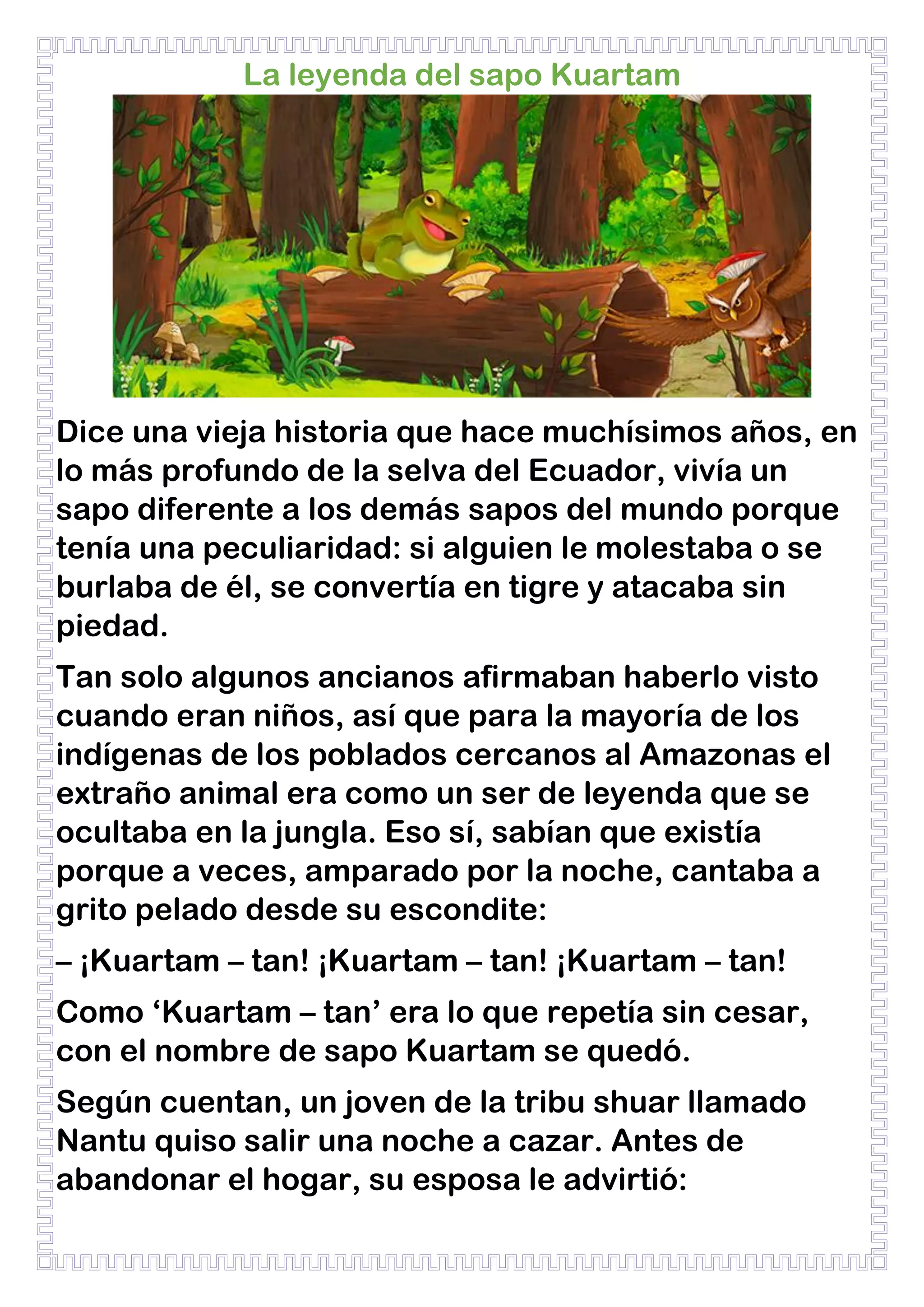 La leyenda del sapo kuartam | PDF