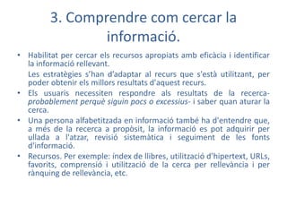 L’alfabetització informacional | PPTX