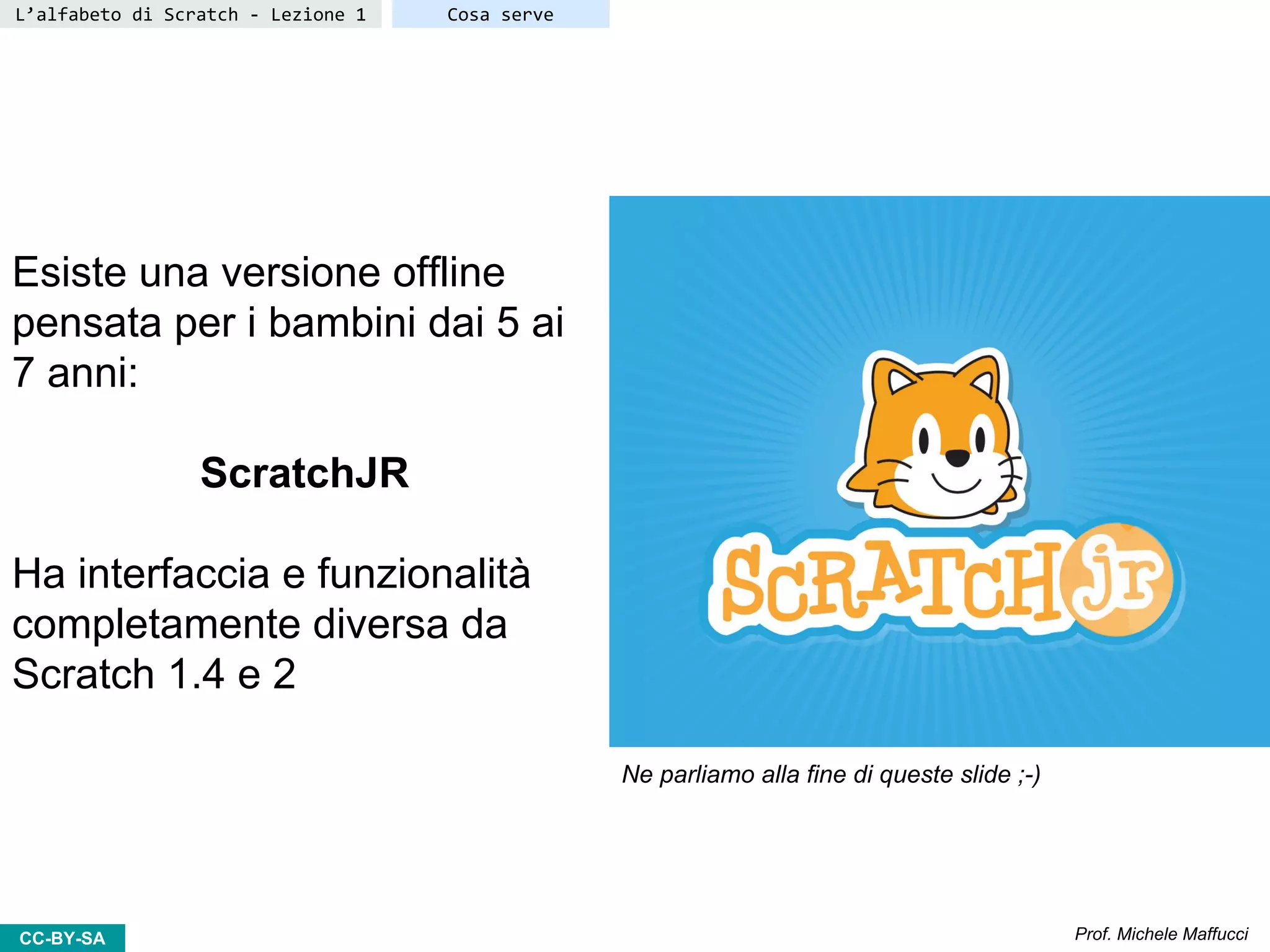 L'alfabeto di Scratch - lezione 1 | PDF | Programming Languages | Computing