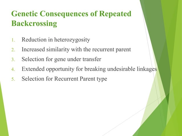 backcross method by LALJI N. GEDIYA | PPTX | Genetics | Science