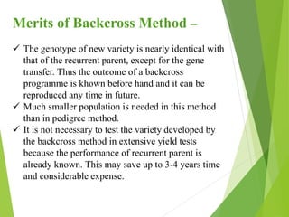 backcross method by LALJI N. GEDIYA | PPTX