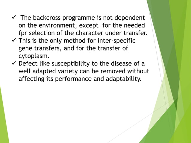 backcross method by LALJI N. GEDIYA | PPTX | Genetics | Science