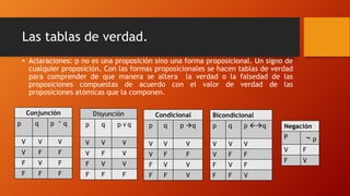 La lógica proposicional | PPTX