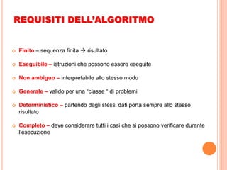 L'algoritmo | PPTX | Programming Languages | Computing