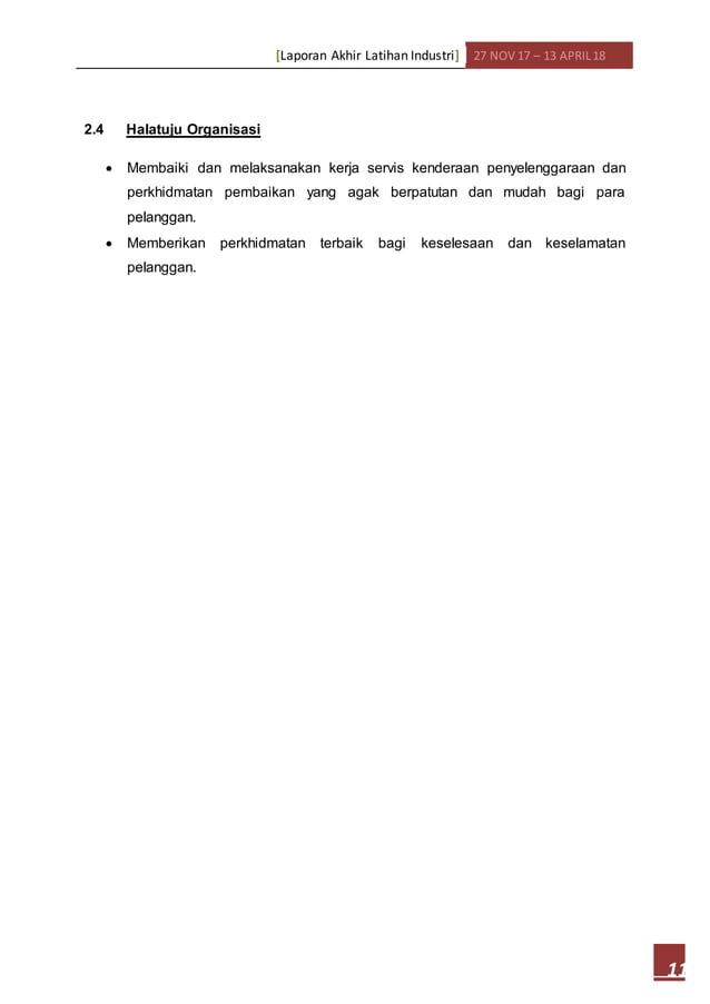 Laporan Akhir Latihan Industri | DOCX