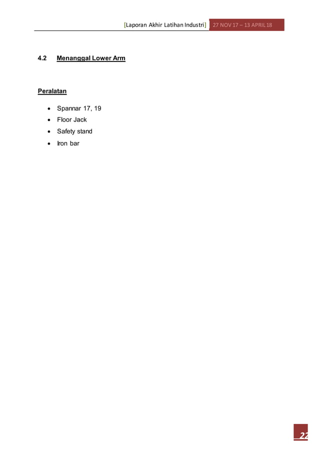 Laporan Akhir Latihan Industri | DOCX