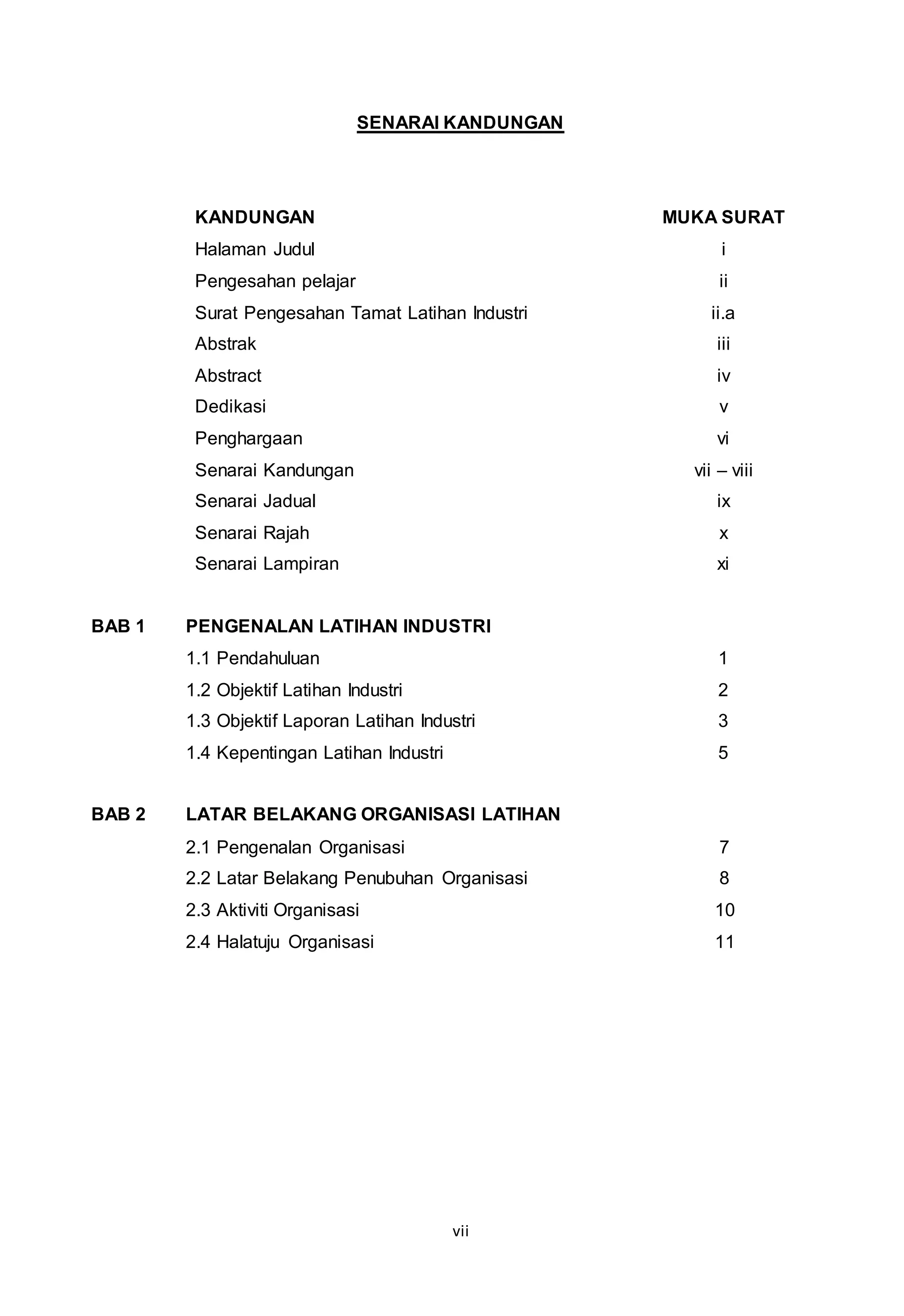 Laporan Akhir Latihan Industri | DOCX