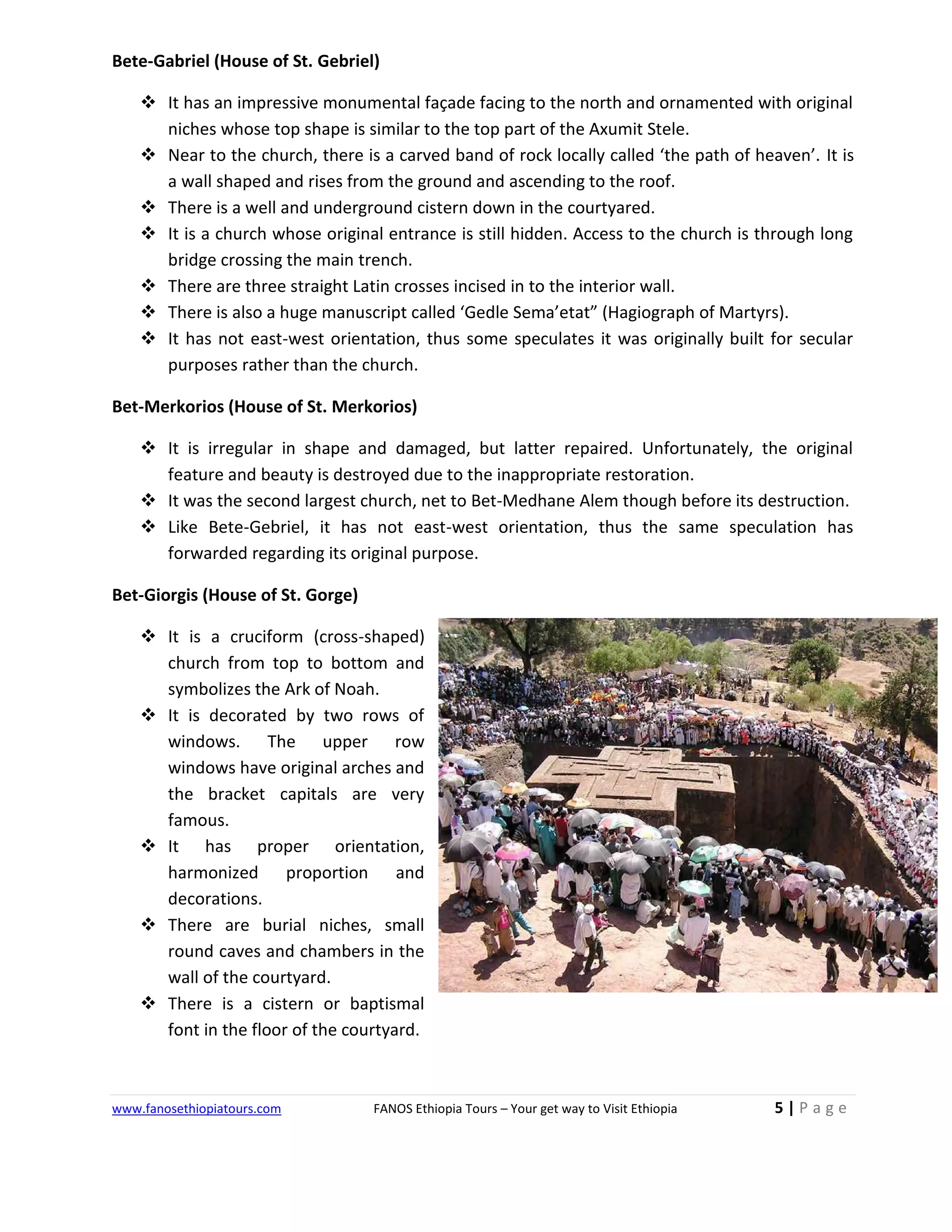 Lalibela: - the rock churches in and around lalibela | PDF