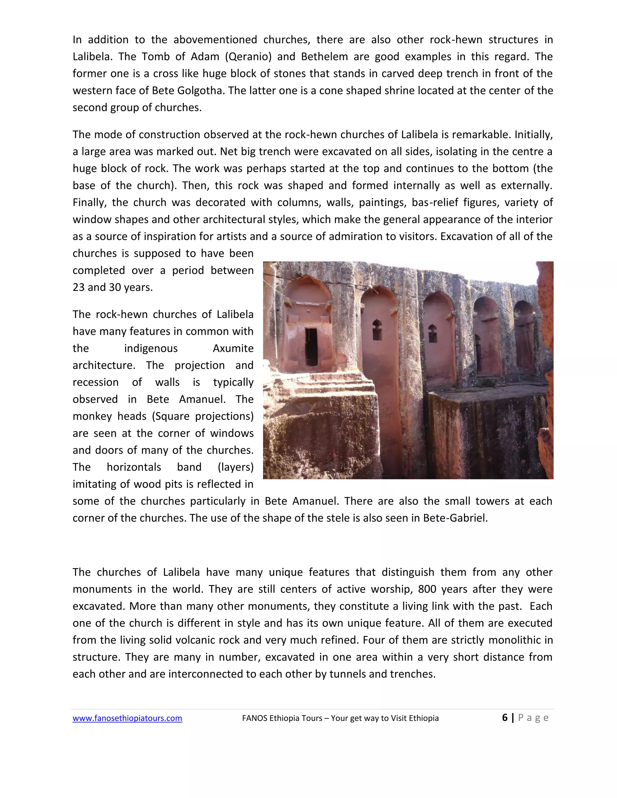 Lalibela: - the rock churches in and around lalibela | PDF