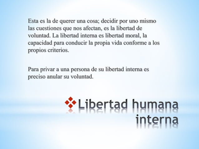La libertad humana | PPTX