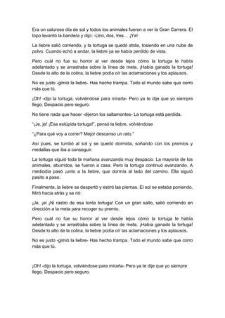 La liebre y la tortuga | PDF