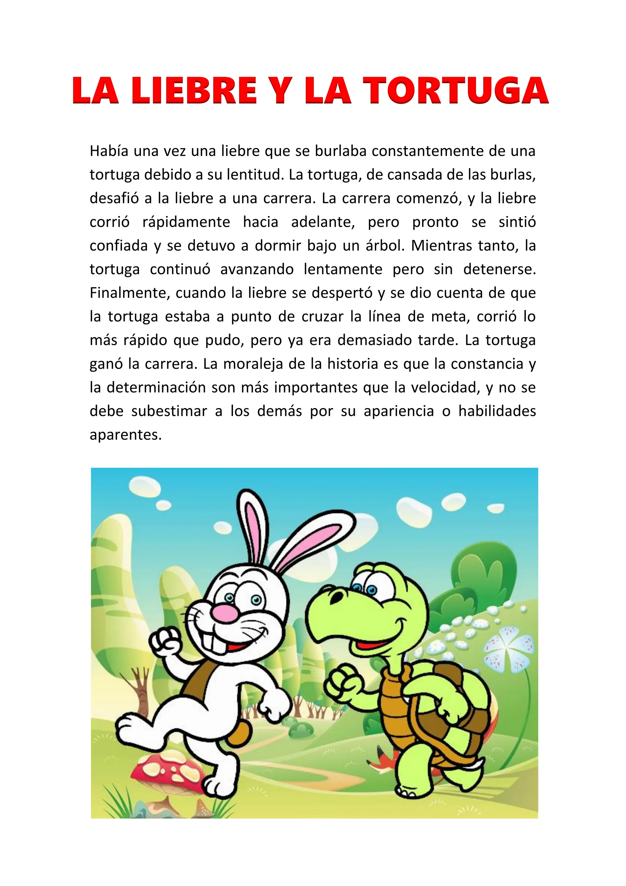 La Liebre Y La Tortuga Pdf