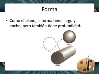 La linea, la forma, el color, el punto,textura | PPTX