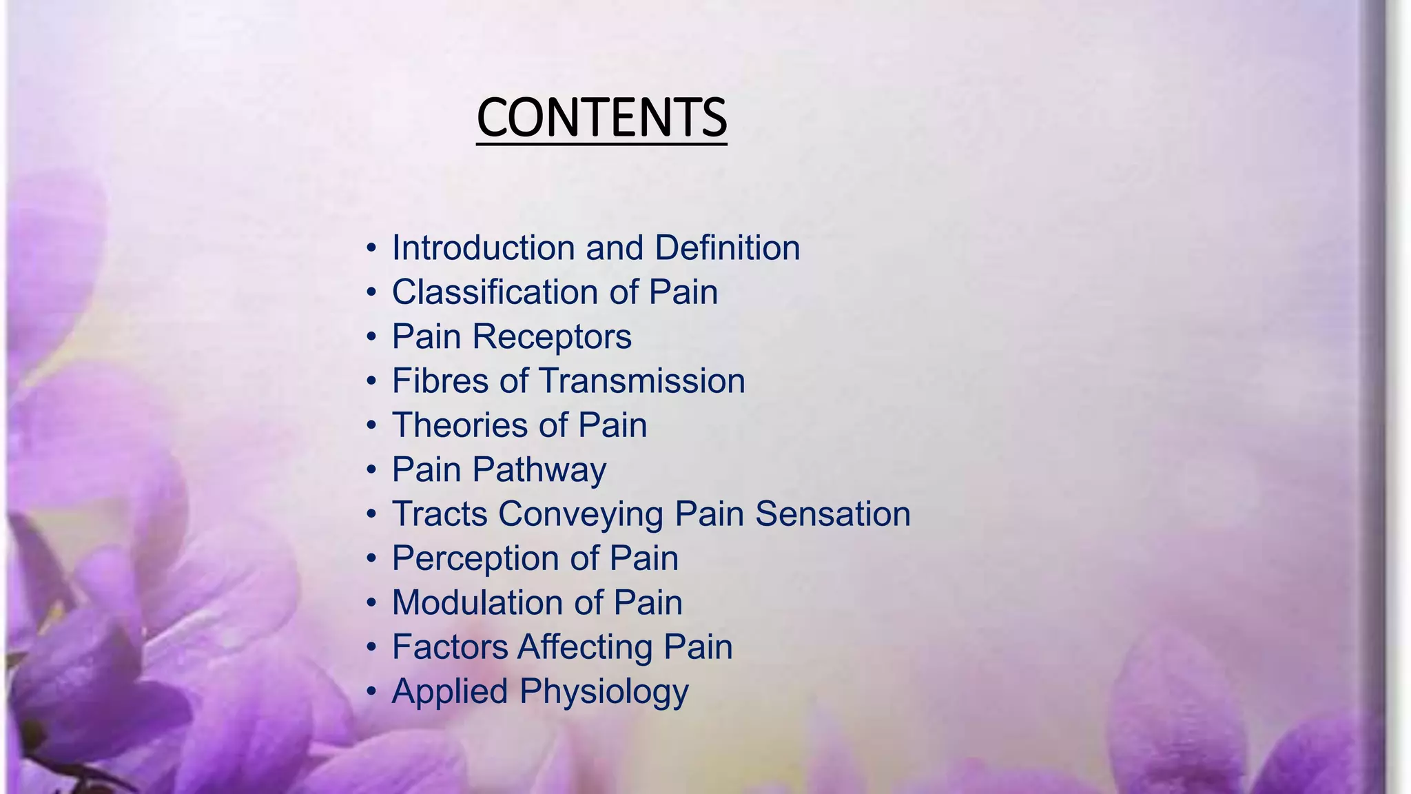 PHYSIOLOGY OF PAIN | PPTX