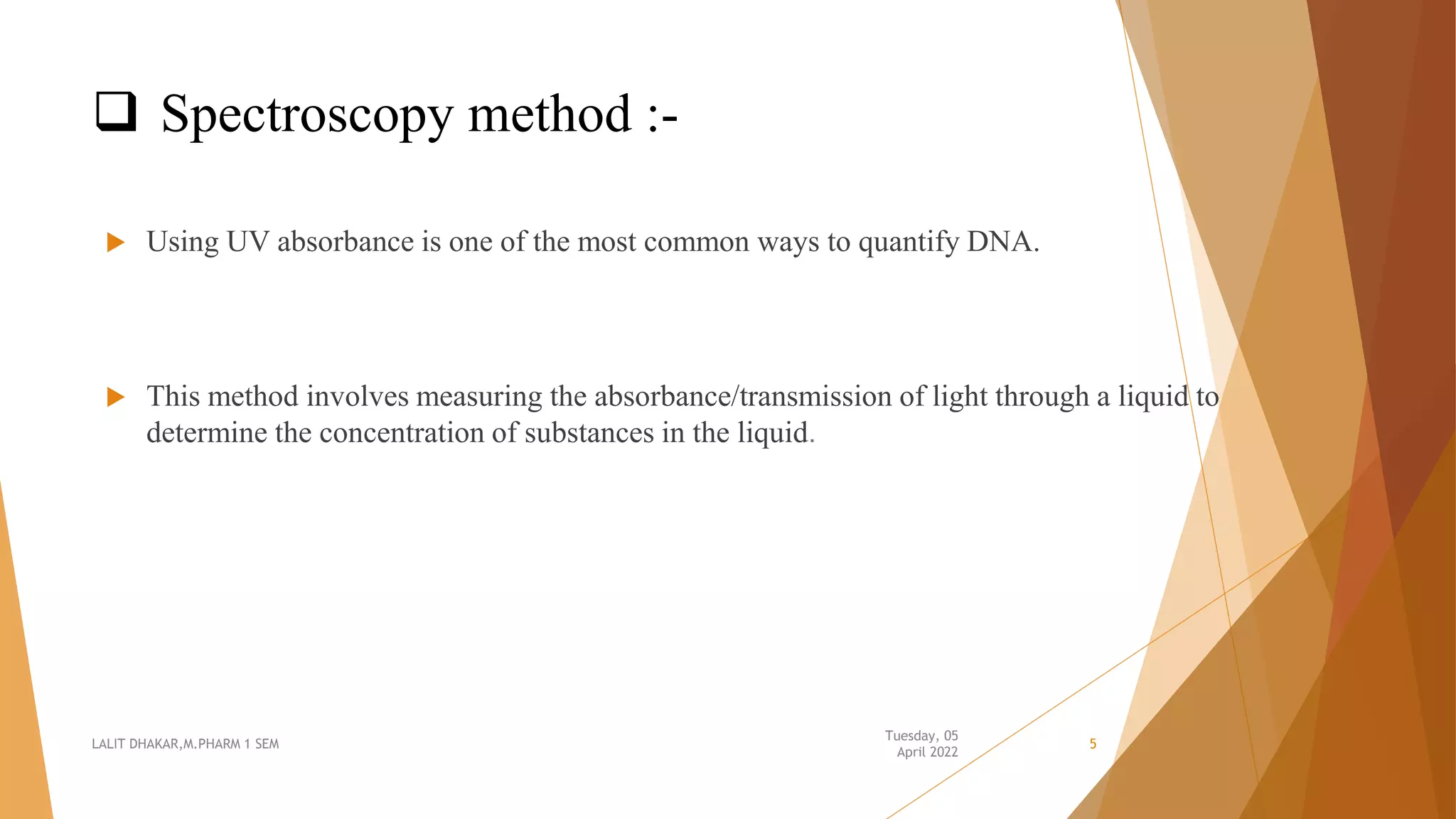 Estimation of DNA and RNA | PPTX