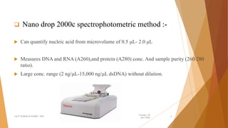 Estimation of DNA and RNA | PPTX
