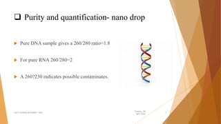 Estimation of DNA and RNA | PPTX
